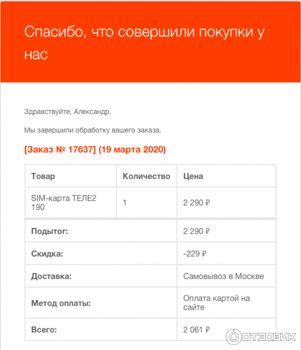 Отзыв о Bezlimitsim.ru - интернет-магазин безлимитных SIM-карт и ...