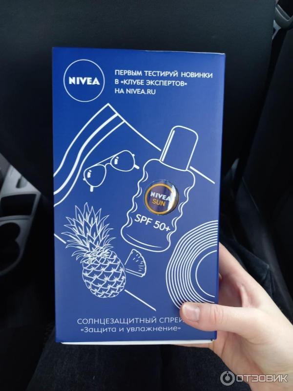 Отзыв о Солнцезащитный спрей Nivea "Защита и увлажнение" SPF50 ...