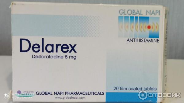Отзыв о Антигистаминный препарат Global Napi Pharmaceuticals Delarex ...