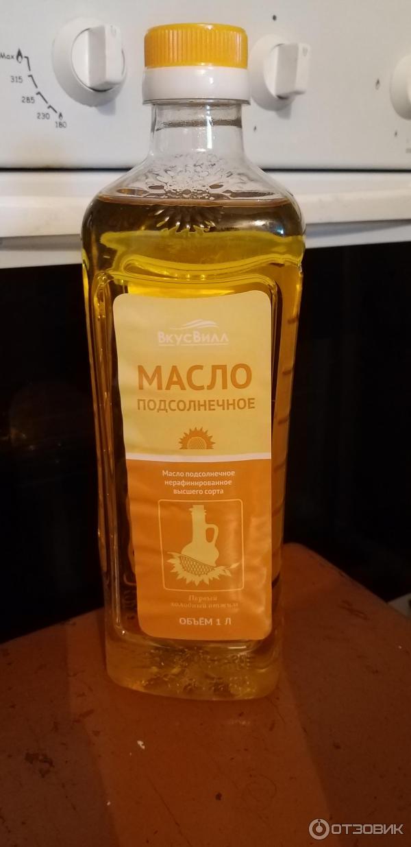 Отзыв о Масло подсолнечное нерафинированное ВкусВилл | жаль, что в ...