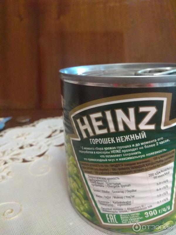 Отзыв о Зеленый горошек из мозговых сортов Heinz "Нежный" | Нежный и ...