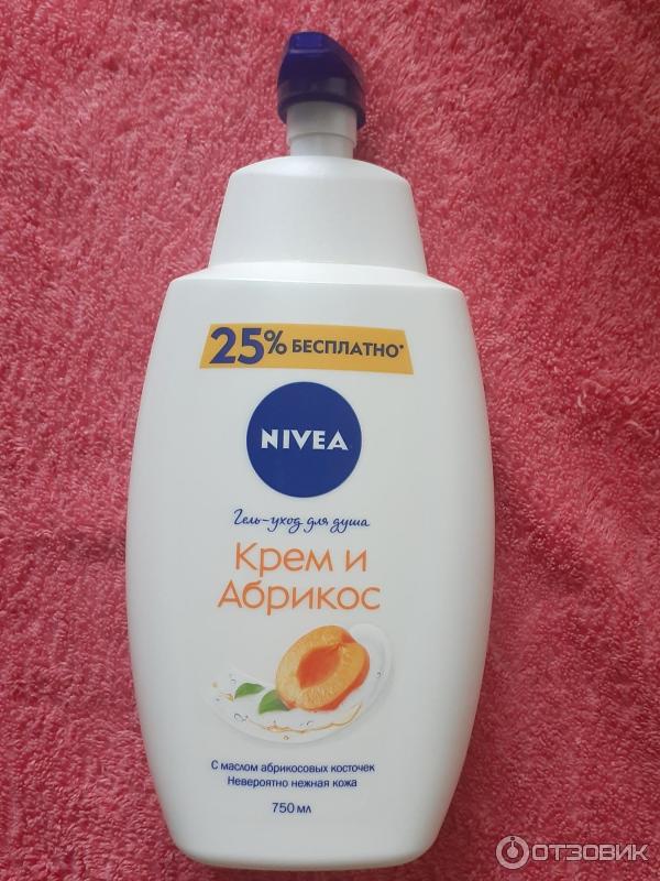 Отзыв о Гель-крем для душа Nivea "Крем абрикос" | Отлично пенится, не ...