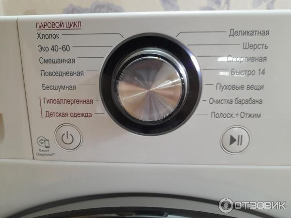 Отзыв о Стиральная машина LG F2V3GS6W | Вместительная, низкий расход ...