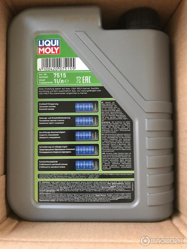 Отзыв о Синтетическое моторное масло Liqui Moly 5W-30 | Проверенное ...
